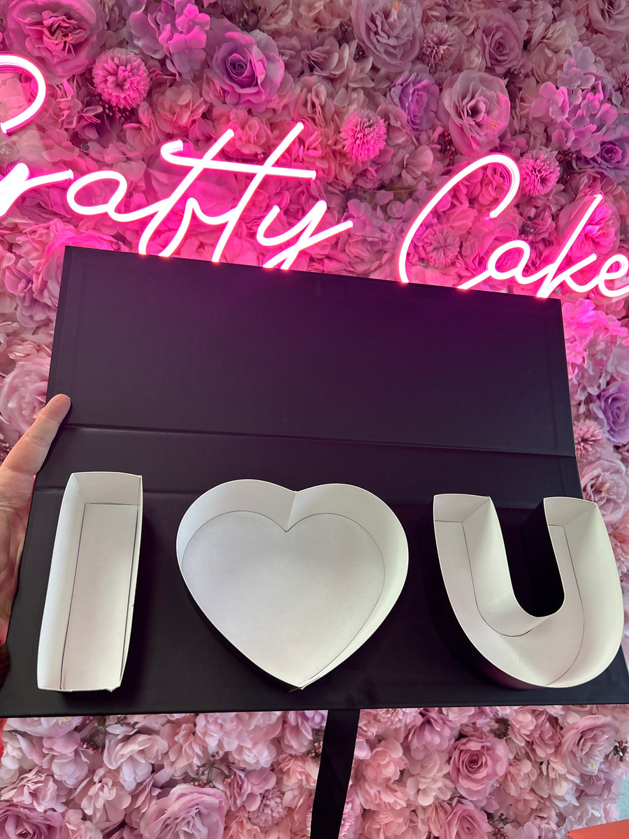 "I Heart U" Black Box – Crafty Cake Shop