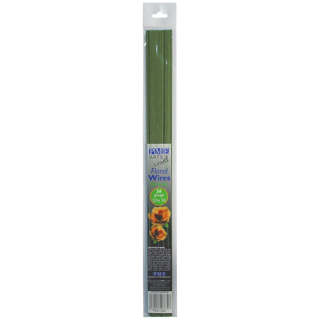 FLORAL WIRES - GREEN - 26 GAUGE – Crafty Cake Shop
