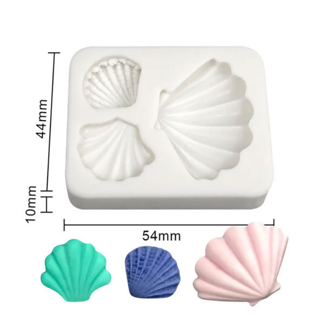 3 Assorted Clamshell Silicone Mold – Crafty Cake Shop