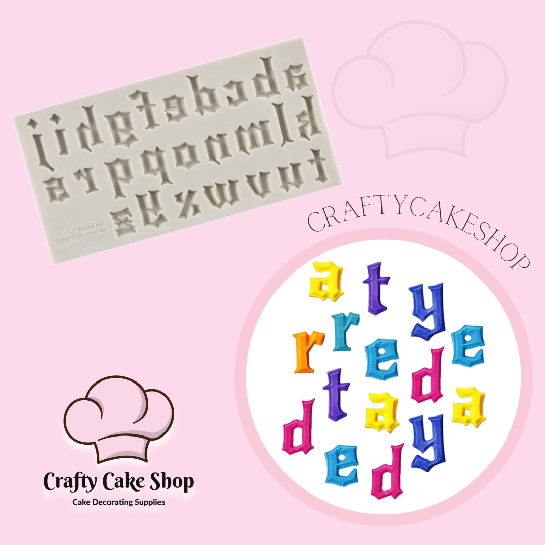 Old English Lower Case Alphabet Mold – Crafty Cake Shop