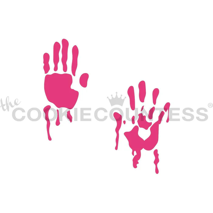 Bloody Handprint Stencil – Crafty Cake Shop