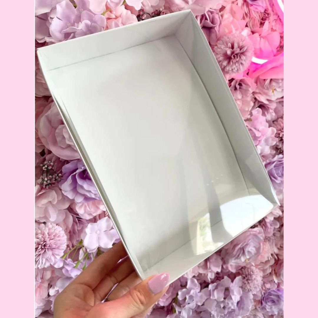 10x7x2 Box w/ Clear Lid – Crafty Cake Shop