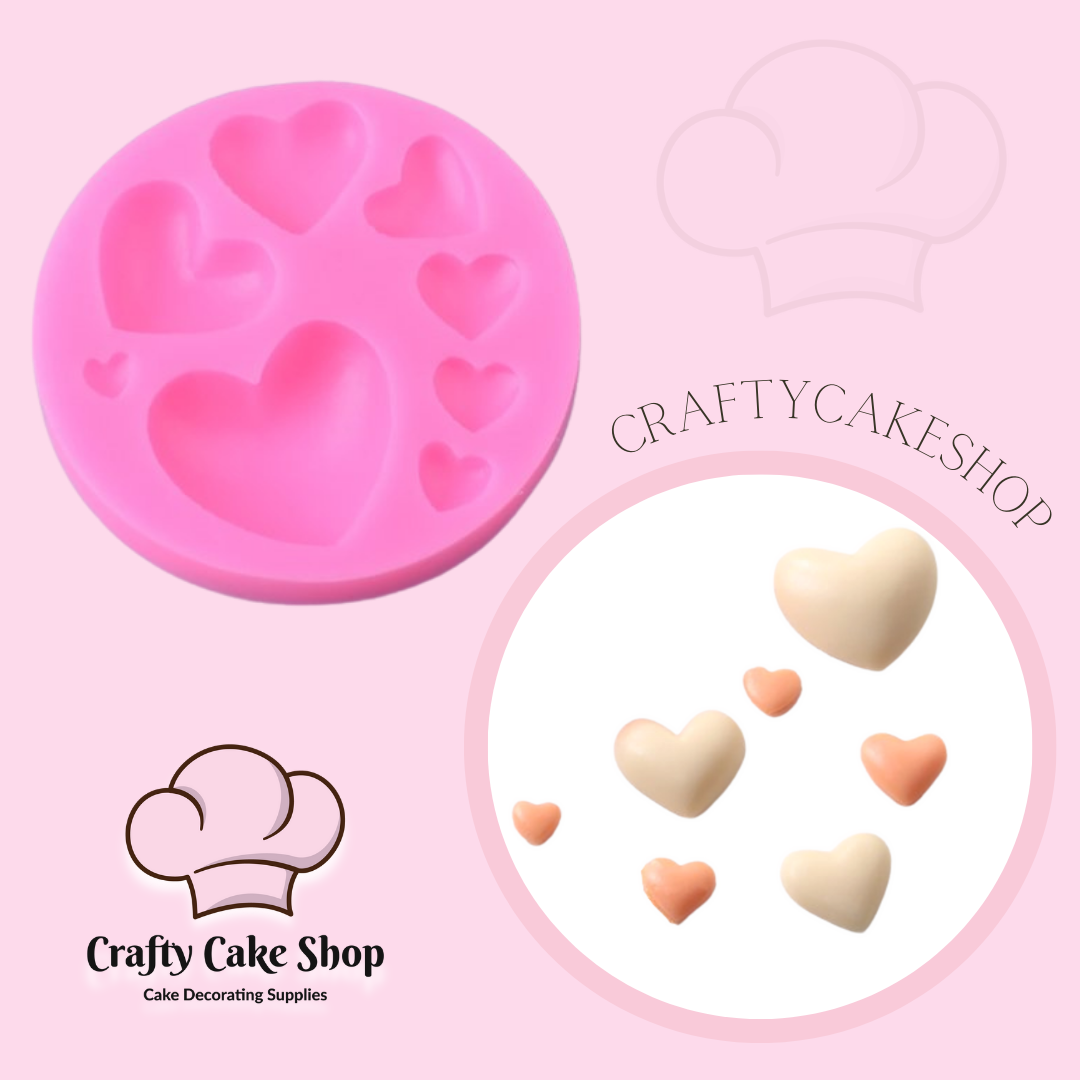 Multi Size Heart Silicone Mold – Crafty Cake Shop