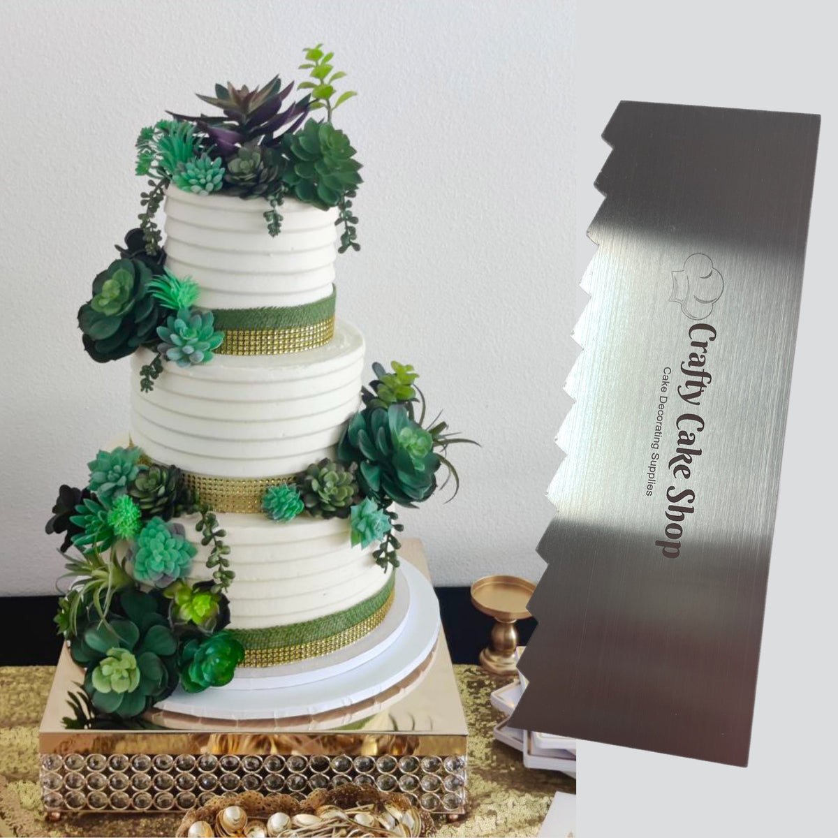 Crafty Cake Shop Decorative Comb & Icing Smoother/Jagged Serrated Cake
