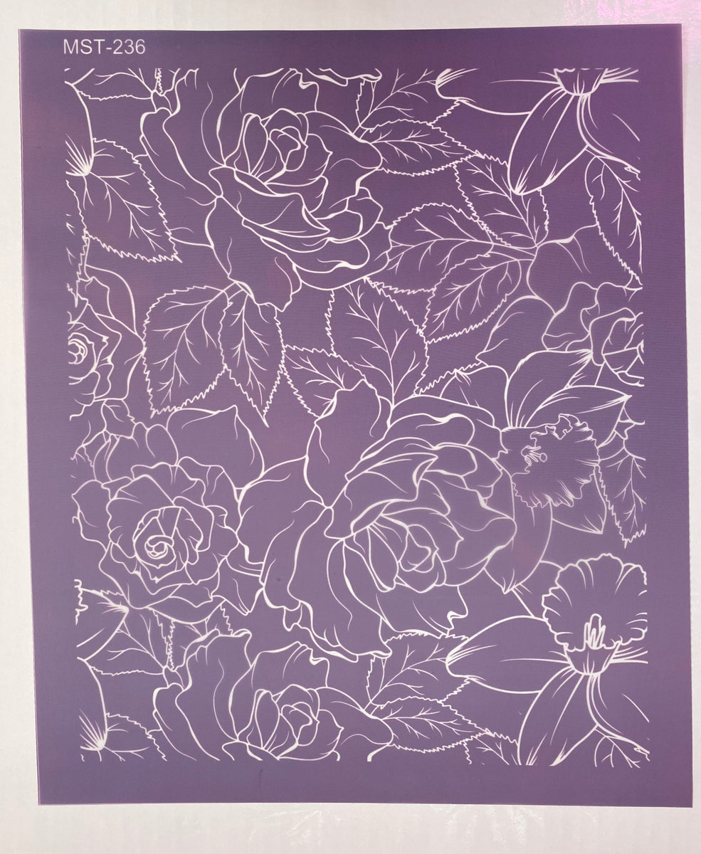 Rose Mesh Stencil – Crafty Cake Shop