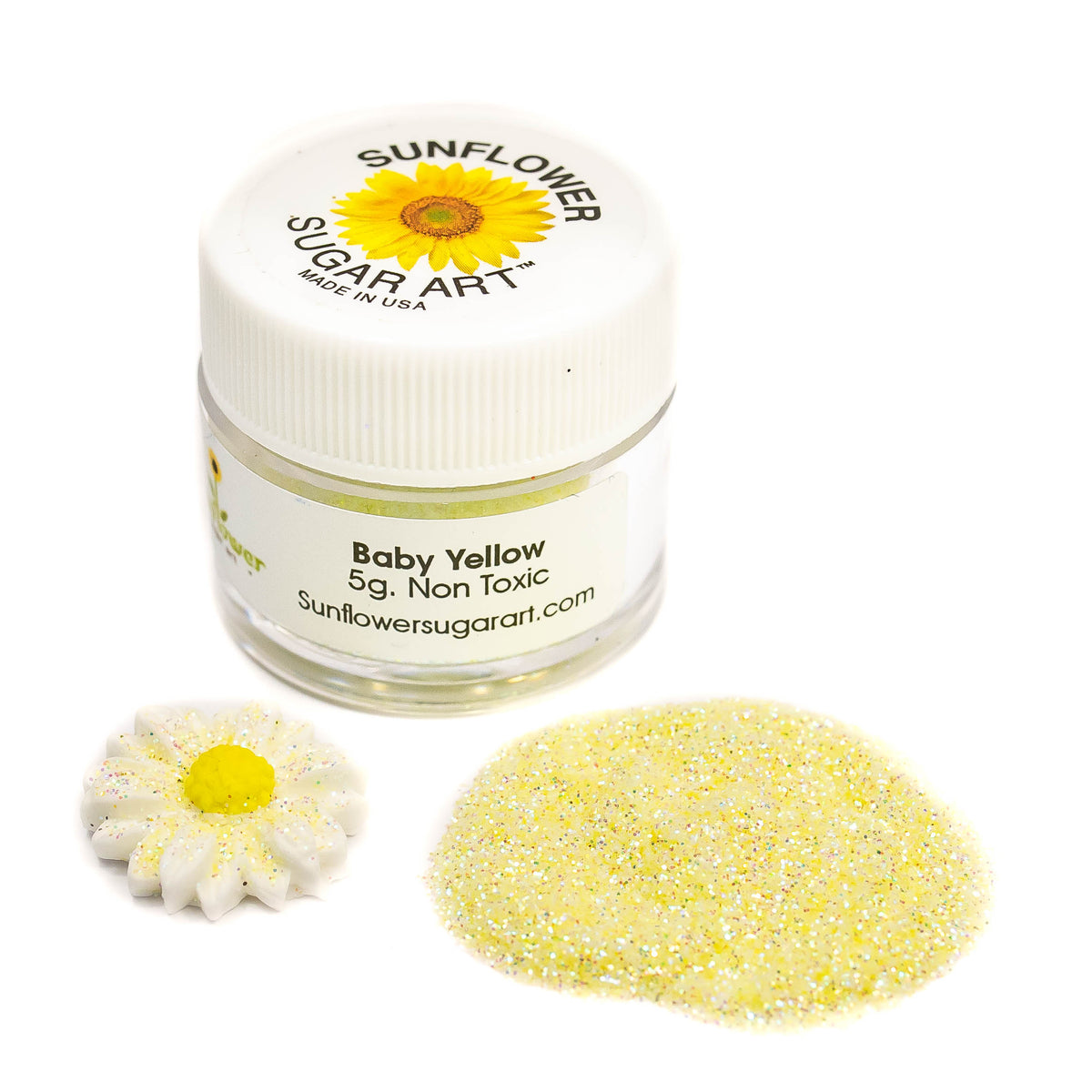 Baby Yellow Glitter Dust – Crafty Cake Shop