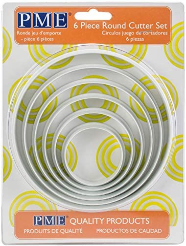 PME 6 piece round cutter set – Crafty Cake Shop